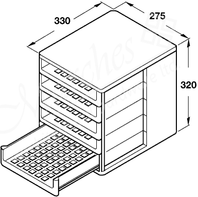 Multi-tray housings - Desktop filing trays - Office furniture fittings ...