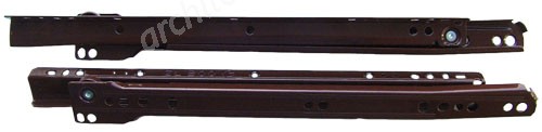 350mm Drawer Runners 25kg Bottom Fix Brown (Pair) - Drawer Runners ...