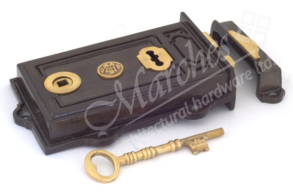 Double Handed Rim Lock Set - Cast/Brass - Rim Locks & Latches - Locks ...