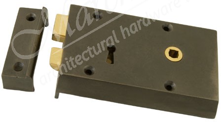 Small Right Hand Rim Lock - Iron - Rim Locks & Latches - Locks ...