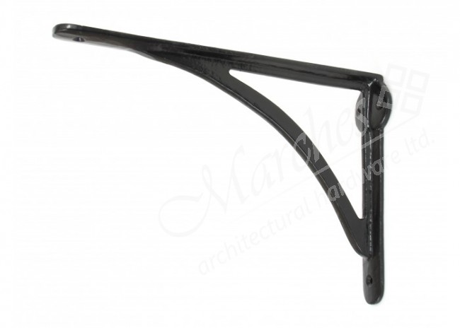 10" x 7" Curved Shelf Bracket - Black - Marches Architectural Ironmongery