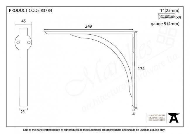 10'' x 7'' Curved Shelf Bracket - Various Finishes - Shelving ...