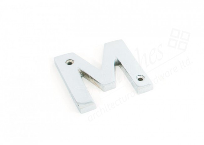 Letter M - Polished Chrome - Numerals & Letters - Door Furniture ...