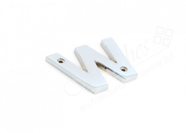 Letter W - Polished Chrome - Numerals & Letters - Door Furniture ...