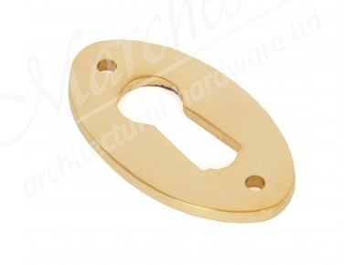 Period Oval Escutcheon - Polished Brass - Escutcheons - Escutcheons ...