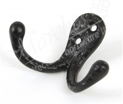 Double Robe Hooks - Black - Robe Hooks - Hooks - Door Furniture ...