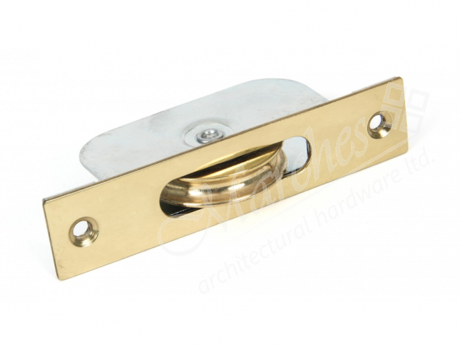 Square Ended Sash Pulley - Polished Brass - Sash Pulleys - Sash Window ...
