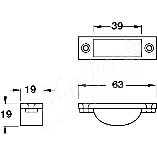 Easy Clean Socket Satin Nickel - Sockets & receivers - Door Furniture ...