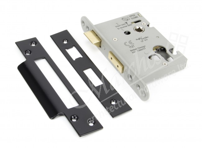 Euro Profile Sash Lock 3" - Black - Euro Profile Lock Cases - Mortice ...