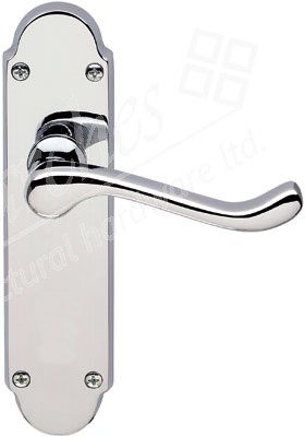 Lever Latch Handle Pol Chrome - Marches Architectural Ironmongery