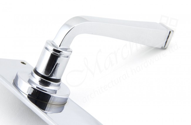 Avon Lever Lock Set - Polished Chrome - Lever Handles on Backplate ...