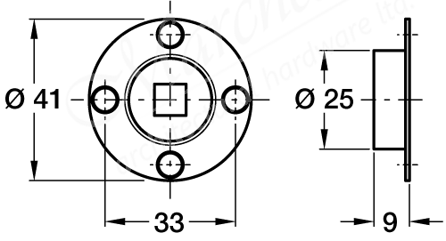 Fixed Dead Mount Spindle Scb - Spindles - Door Furniture - Ironmongery ...
