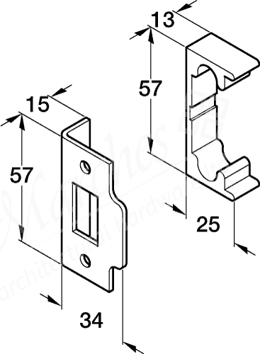 Latch Rebate Set Ni Pl - Rebate sets - Locking and Security ...
