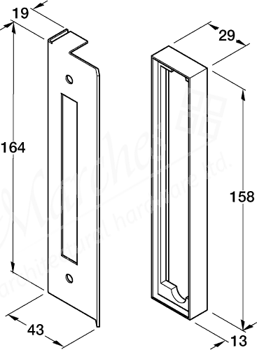 Rebate Set 13mm Gold Anod - Rebate sets - Locking and Security ...