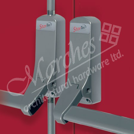 Double Panic Bolt Granite Silv - Panic Exit Fittings - Door Furniture ...