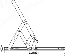 Restrictor friction hinge, for top and side hung windows - Window ...