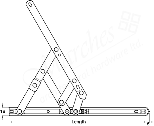 Friction Hinge St St 305mm - Window hinges - Window fittings ...
