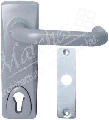 Outside Access Device Lever Silver + Cyl - Panic Exit Fittings - Door ...