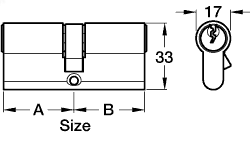 Double Cylinder 30/30mm B/ni - Cylinders - Locking and Security ...