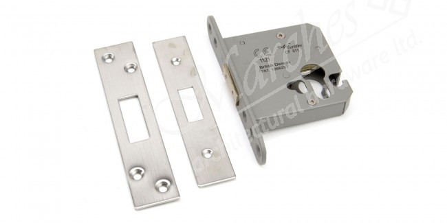 Satin Stainless Steel 3" Euro Profile Dead Lock - British Standard ...