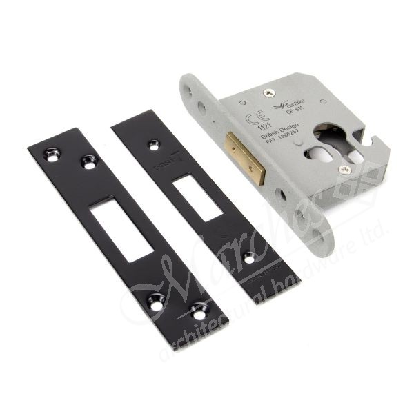 Black 2½" Euro Profile Dead Lock - British Standard Deadlocks - Mortice ...