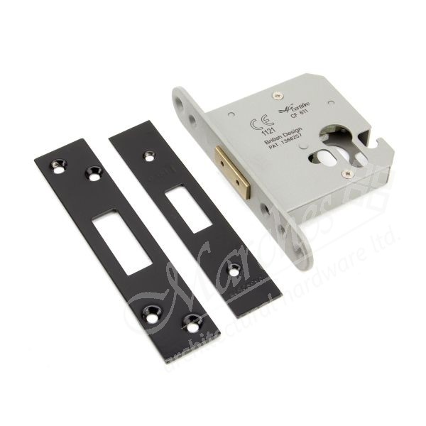 Black 3" Euro Profile Dead Lock - British Standard Deadlocks - Mortice ...