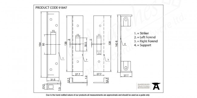 Black 0.5" Euro Dead Lock Rebate Kit - British Standard Deadlocks ...