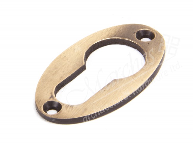 Period Oval Euro Escutcheon - Polished Bronze - Escutcheons ...