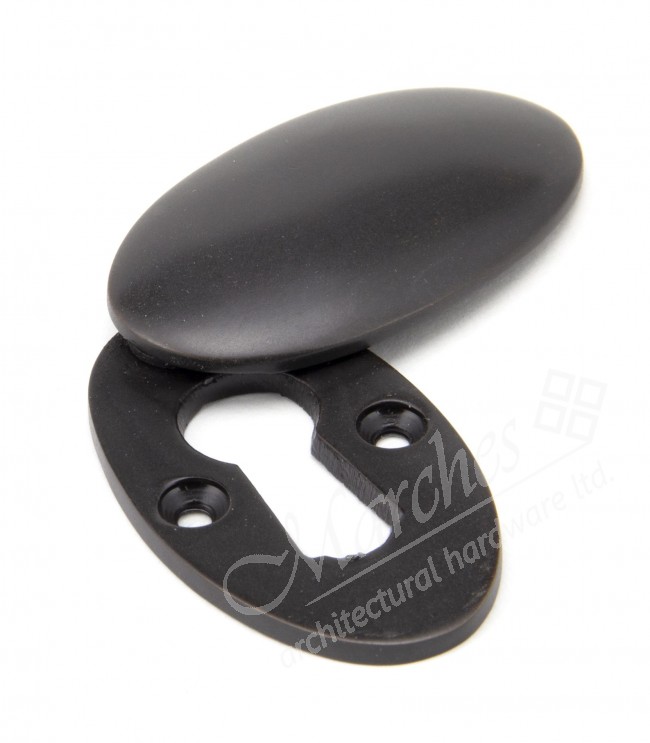 Period Oval Covered Escutcheon - Aged Bronze - Escutcheons ...