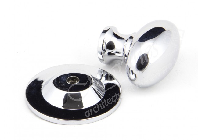 Oval Cabinet Knob 33mm - Polished Chrome - Oval Knobs - Cabinet Knobs ...
