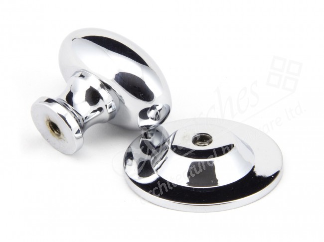 Oval Cabinet Knob 33mm - Polished Chrome - Oval Knobs - Cabinet Knobs ...