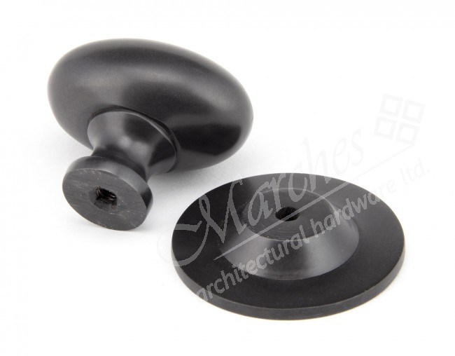 Oval Cabinet Knob 40mm - Aged Bronze - Oval Knobs - Cabinet Knobs ...