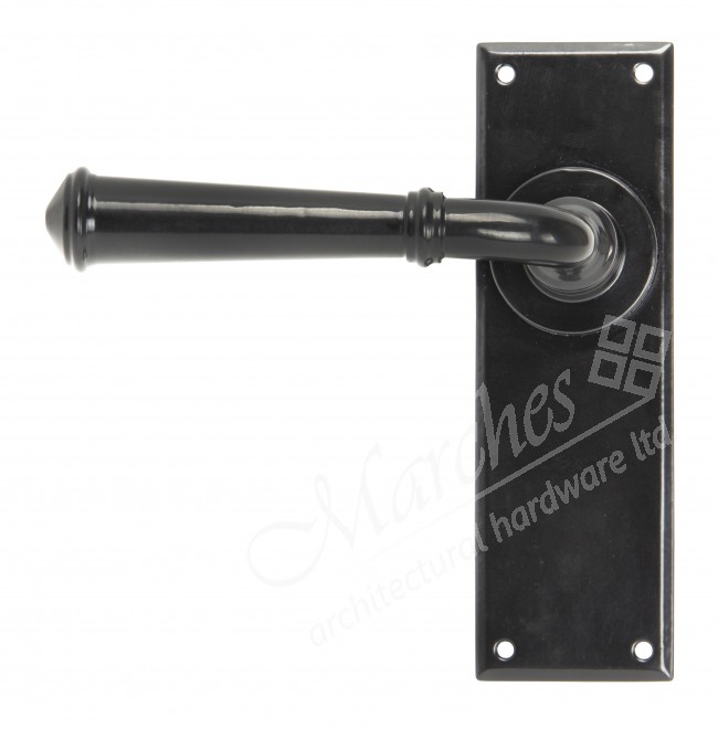 Regency Lever Set - Black - Lever Handles on Backplate - Door Handles ...