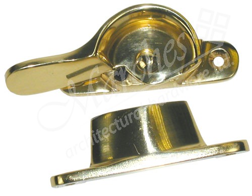 Narrow Locking Fitch Fastener - Polished Brass - Sash Fasteners - Sash ...