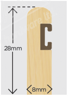 28mm x 8mm Timber Parting Bead + Carrier Primed 3m (Pack 10) - Sliding ...