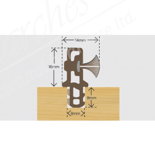 Exitex Partex Bead 3m Brown - Sliding Sash Seals - Door & Window Seals ...