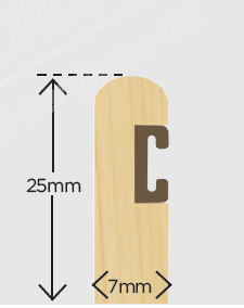 25mm x 7mm Timber Parting Bead + Carrier Primed 3m (Pack 10) - Sliding ...