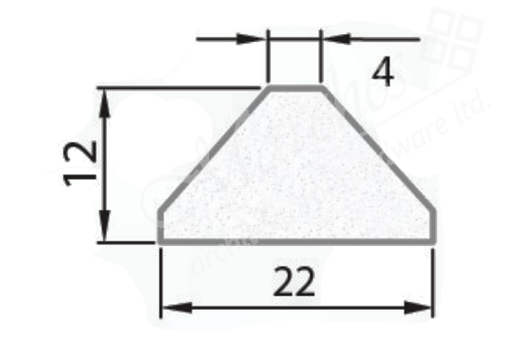 Exiwood Georgian Bevelled Bar 22mm x 12mm x 4mm x 3m White (Pack 10 ...