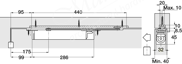 Concealed Overhead Door Closer - Concealed Overhead Door Closers - Door ...