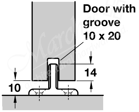 Lower Guide Plastic 60x34x24mm - Guides - Folding & Sliding Door ...