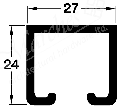 Single Top Track Silver Anod 2500mm - Tracks - Folding & Sliding Door ...