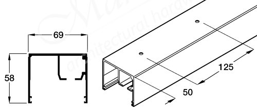 Top Track 3.5m Anod Alu - Tracks - Folding & Sliding Door Systems ...