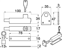 Universal pressbolt - Window locks and bolts - Window fittings ...