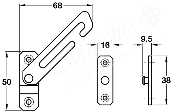 Concealed restrictor, short arm - Window stays - Window fittings ...