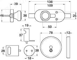 Indicator bolt set - Cubicle Fittings For 12-13 mm Board - Kitchens ...