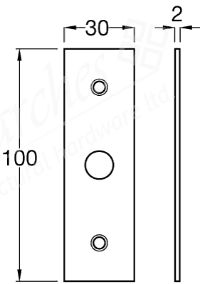 Flat Strike Plate Scp - Glass Door Patches - Standard - Folding ...