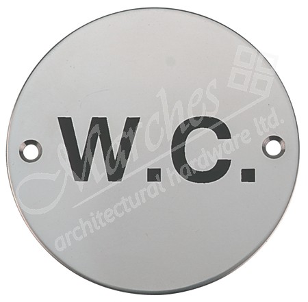 Wc Graphic Sign 76mm Sss - Toilet signage - Door Furniture ...