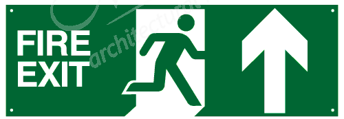Fire Exit Sign Plast 600x200mm - Fire signage - Door Furniture ...