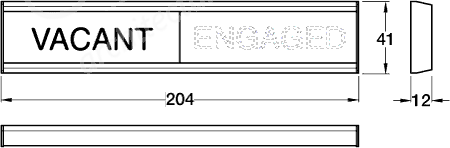 Vacant/engaged Sign Alu 204mm - Marches Architectural Ironmongery
