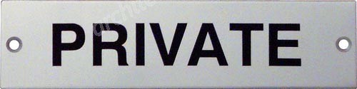 Private Sign 140x35mm Sss - General Signage - Door Furniture ...